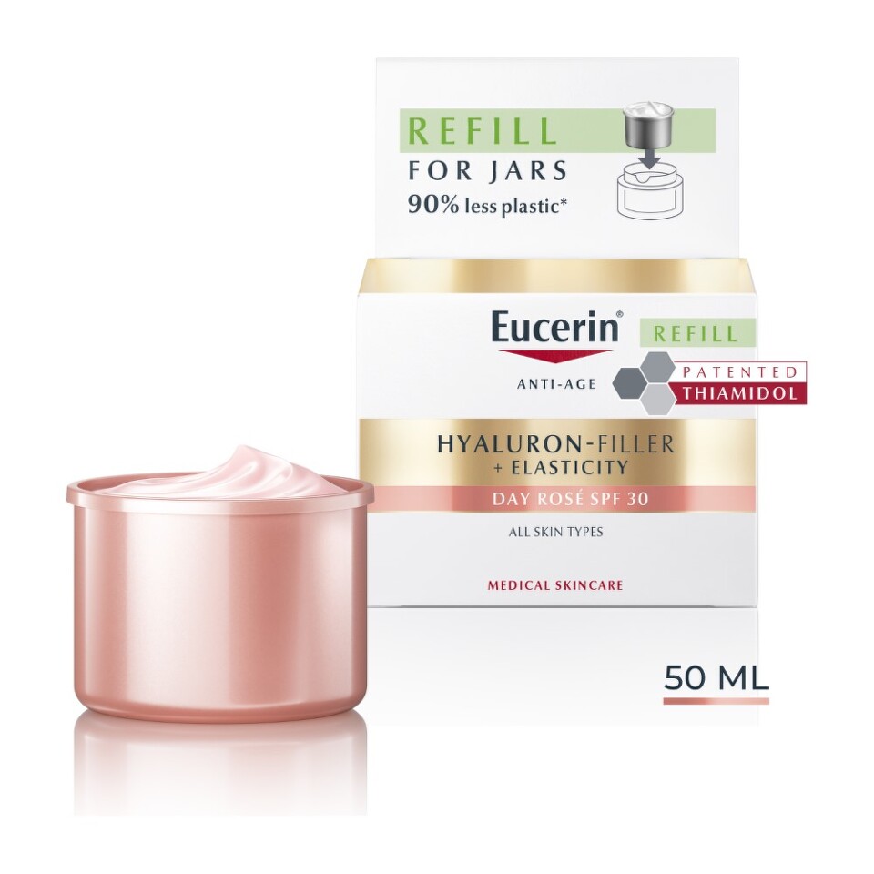 Eucerin Hyaluron-Filler + Elasticity Dnevna krema SPF 30 Rose Refill ...