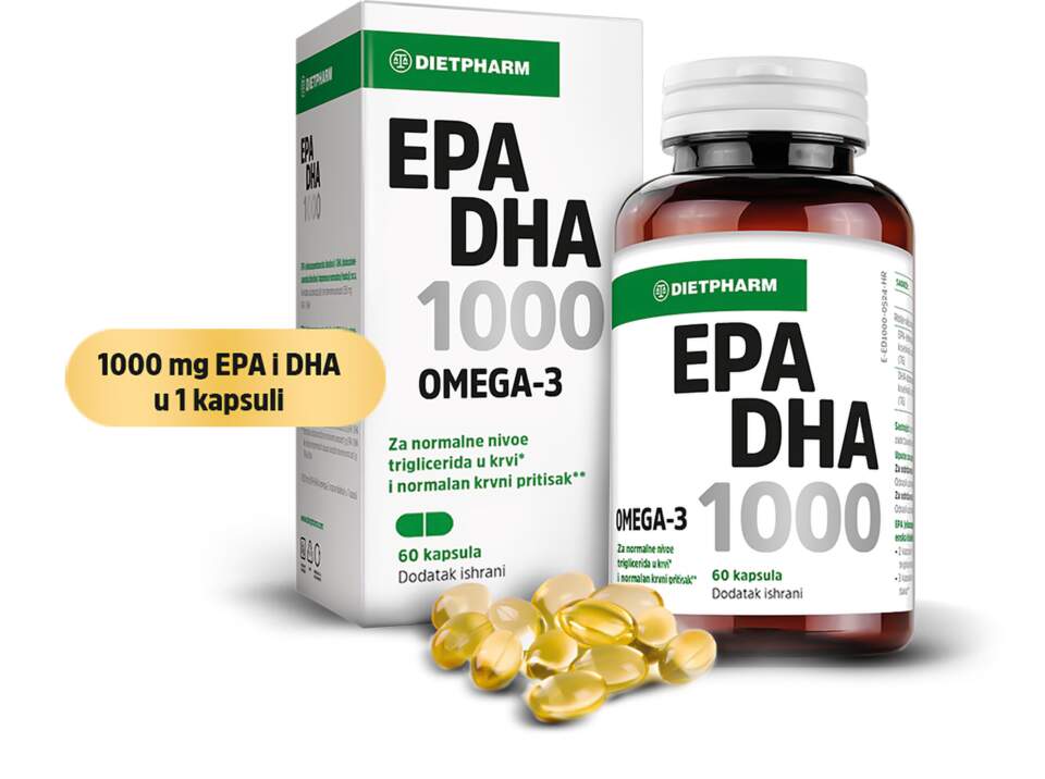 Dietpharm EPA DHA 1000, 60 kapsula – na stanju | BENU.RS