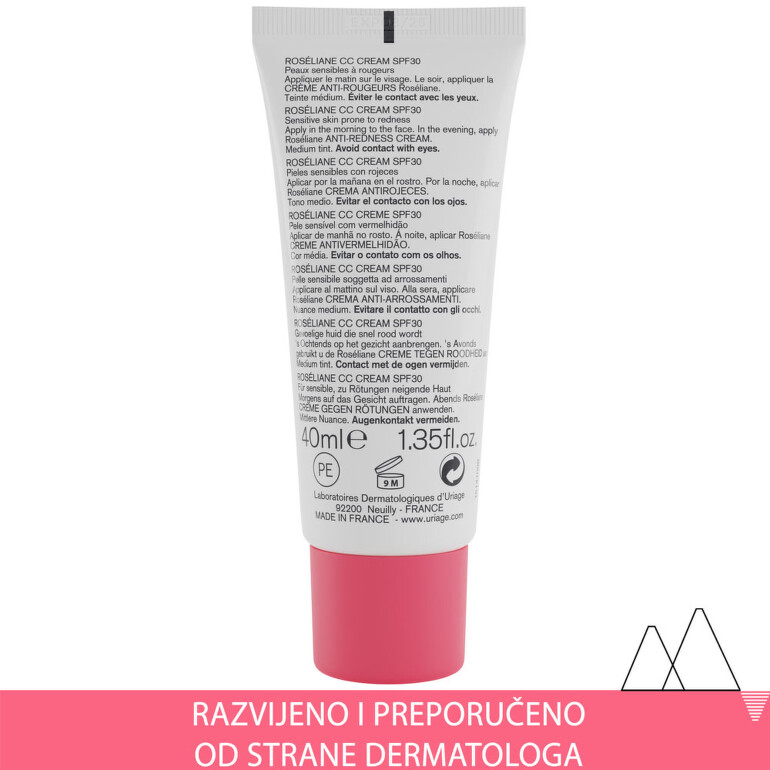 Uriage Roseliane CC krema SPF 30 40 ml – na stanju | BENU.RS